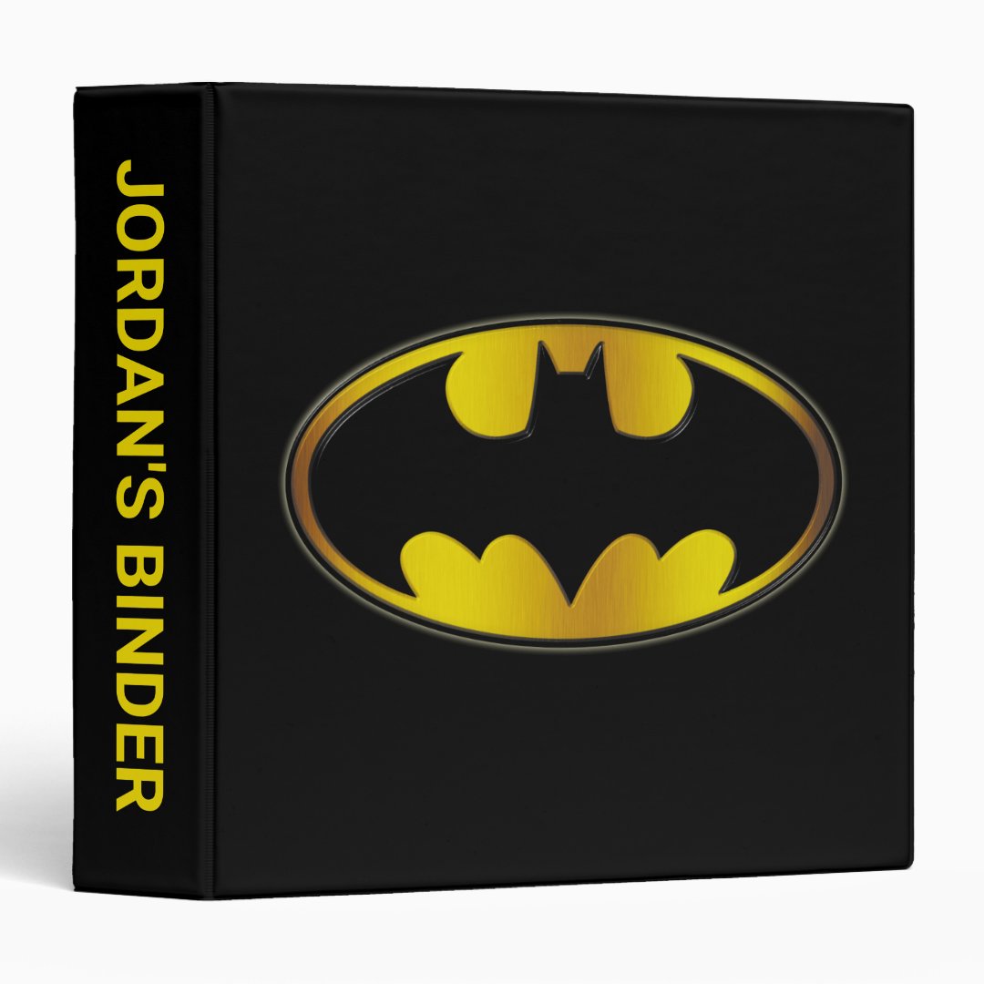 Batman Symbol | Oval Gradient Logo 3 Ring Binder | Zazzle