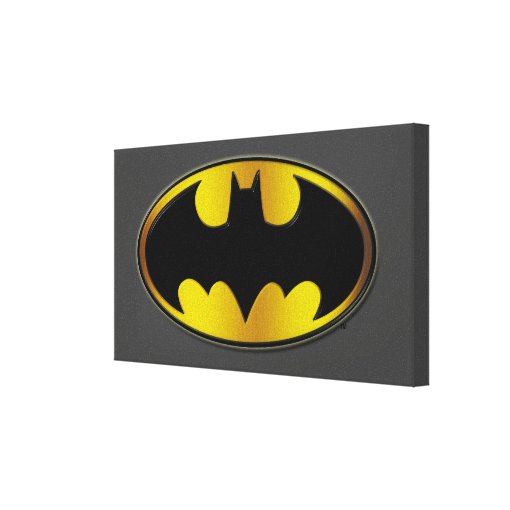 Batman Symbol | Oval Gradient Logo Canvas Print | Zazzle