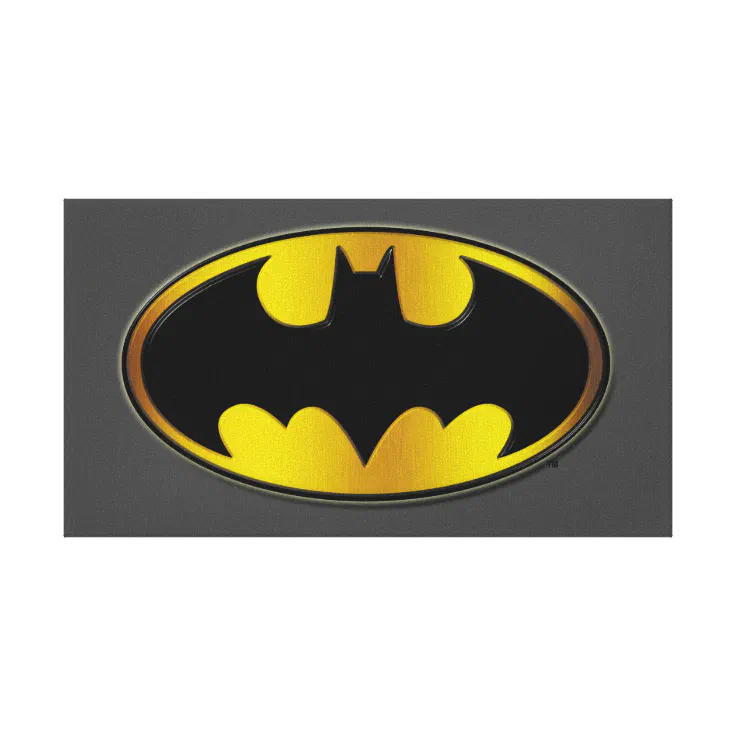 Batman Symbol | Oval Gradient Logo Canvas Print | Zazzle