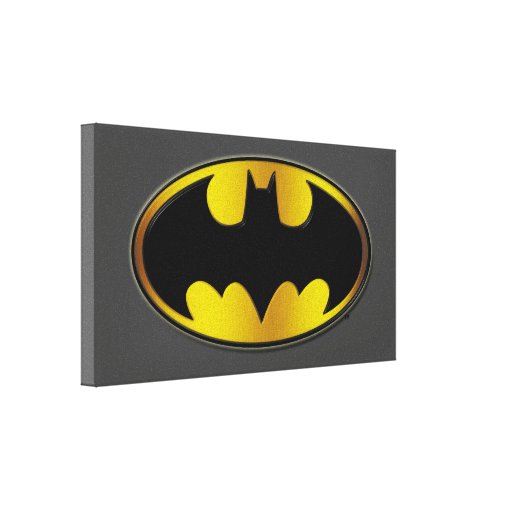 Batman Symbol | Oval Gradient Logo Canvas Print | Zazzle