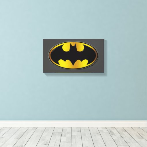 Batman Symbol | Oval Gradient Logo Canvas Print | Zazzle