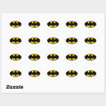 Batman Symbol | Oval Gradient Logo Classic Round Sticker | Zazzle
