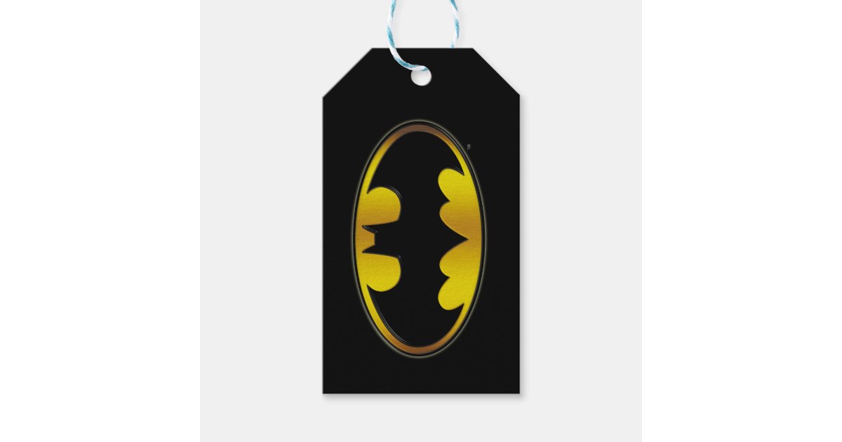 Batman Symbol | Oval Gradient Logo Gift Tags | Zazzle
