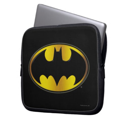 Batman Symbol | Oval Gradient Logo Laptop Sleeve | Zazzle