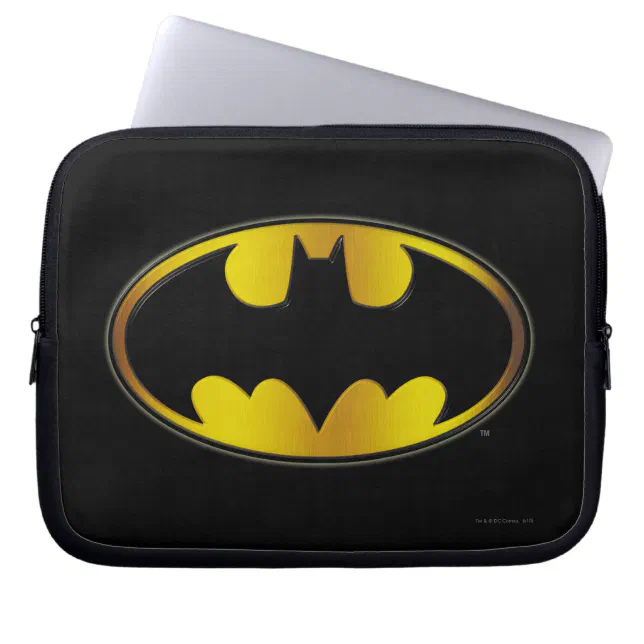 Batman Symbol | Oval Gradient Logo Laptop Sleeve | Zazzle