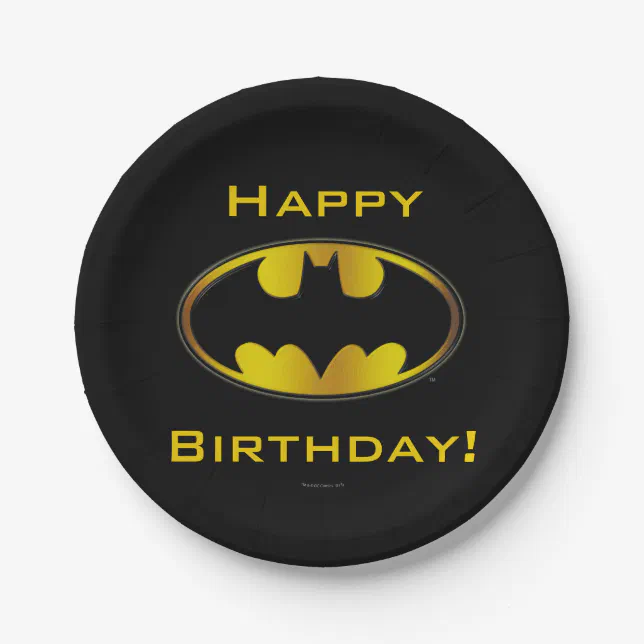 Batman Symbol | Oval Gradient Logo Paper Plates | Zazzle
