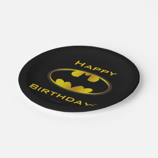 Batman Symbol | Oval Gradient Logo Paper Plates | Zazzle