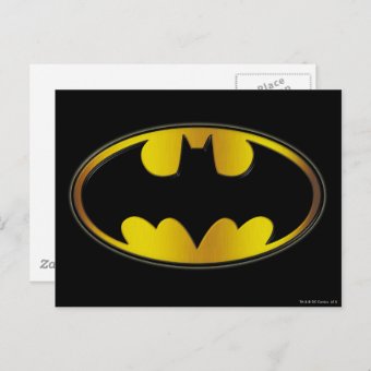 Batman Symbol | Oval Gradient Logo Postcard | Zazzle