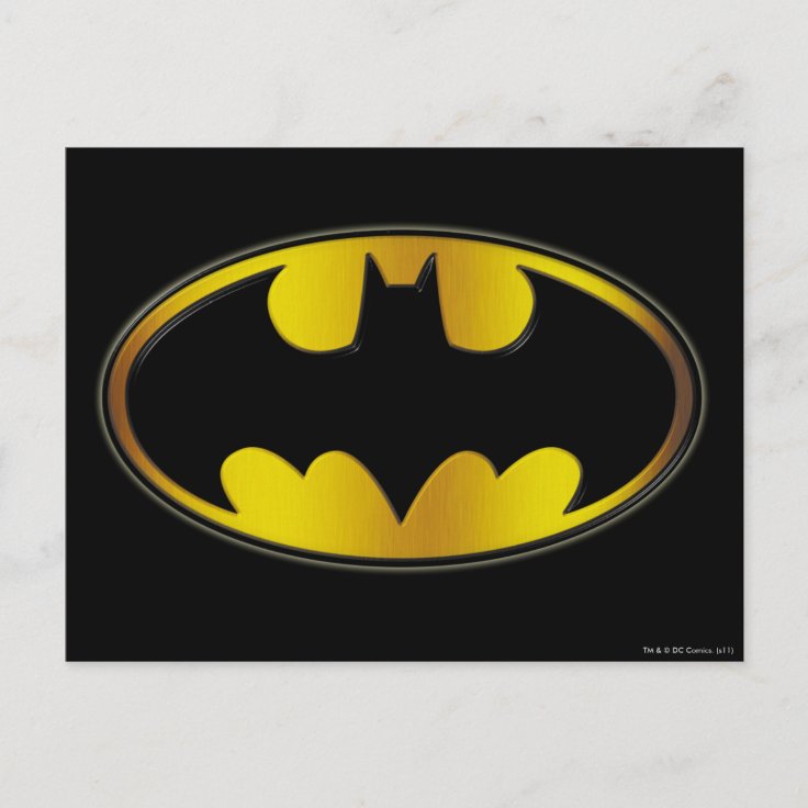 Batman Symbol | Oval Gradient Logo Postcard | Zazzle