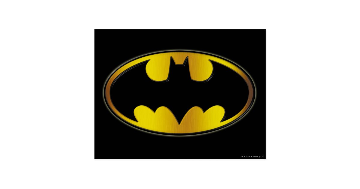 Batman Symbol | Oval Gradient Logo Postcard | Zazzle.com