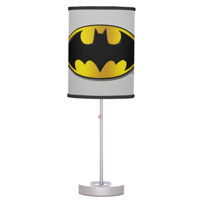 Batman Symbol | Oval Gradient Logo Table Lamp | Zazzle