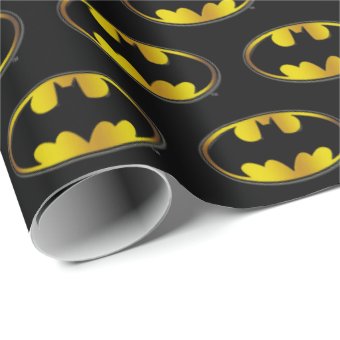 Batman Symbol | Oval Gradient Logo Wrapping Paper | Zazzle