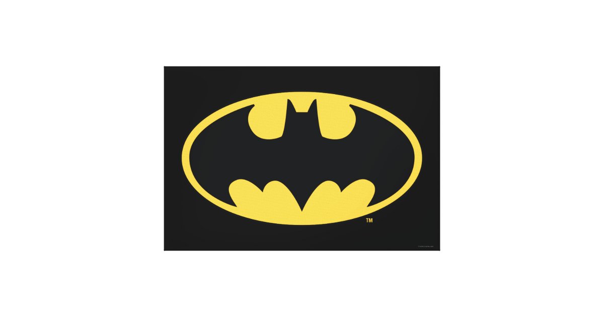 Batman Symbol | Oval Logo Canvas Print | Zazzle