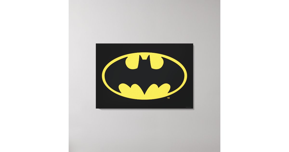 Batman Symbol | Oval Logo Canvas Print | Zazzle