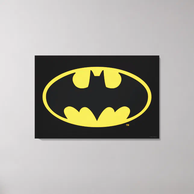 Batman Symbol | Oval Logo Canvas Print | Zazzle