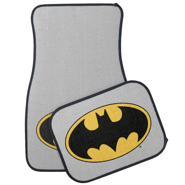 Batman Symbol | Oval Logo Car Floor Mat | Zazzle