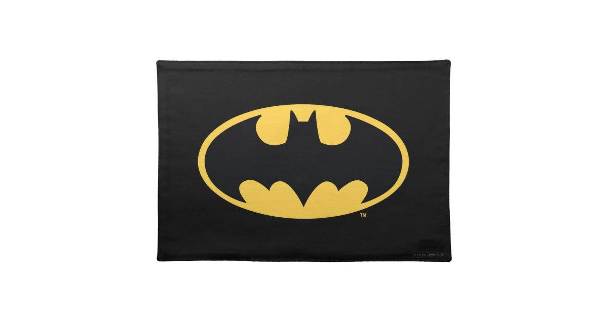 Batman Symbol | Oval Logo Cloth Placemat | Zazzle