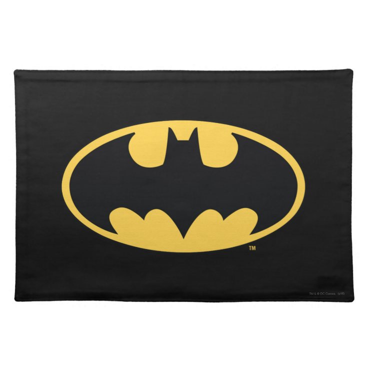 Batman Symbol | Oval Logo Cloth Placemat | Zazzle