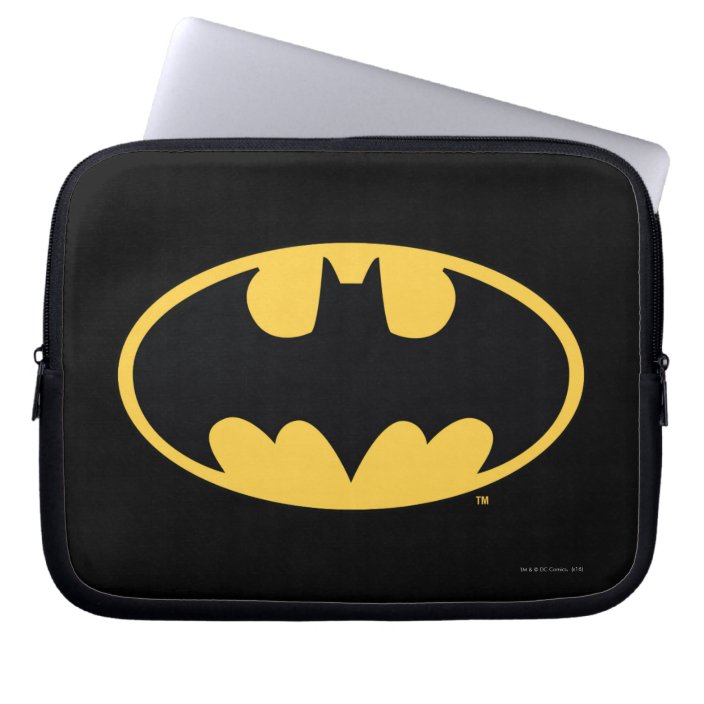 Batman Symbol | Oval Logo Laptop Sleeve | Zazzle.com