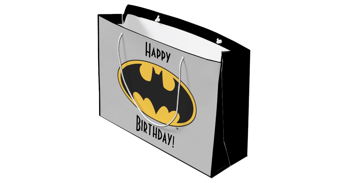 Batman Symbol | Oval Logo Large Gift Bag | Zazzle