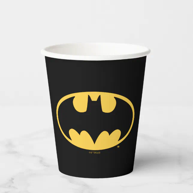 Batman Symbol | Oval Logo Paper Cups | Zazzle