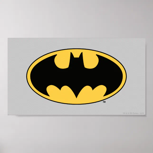 Batman Symbol | Oval Logo Poster | Zazzle