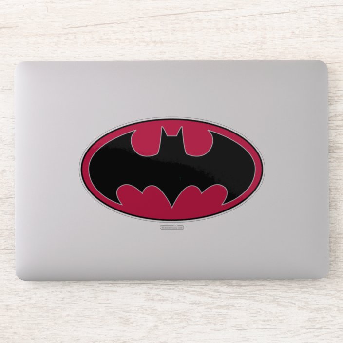 Batman Symbol | Red Black Logo Sticker | Zazzle.com