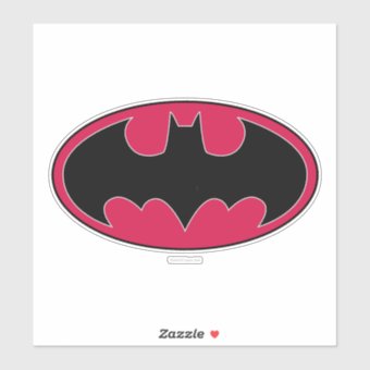 Batman Symbol | Red Black Logo Sticker | Zazzle