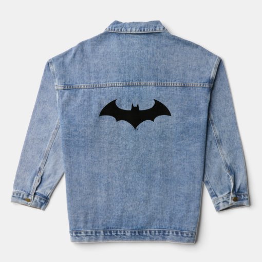 Batman Symbol | Simple Bat Silhouette Logo Denim Jacket | Zazzle