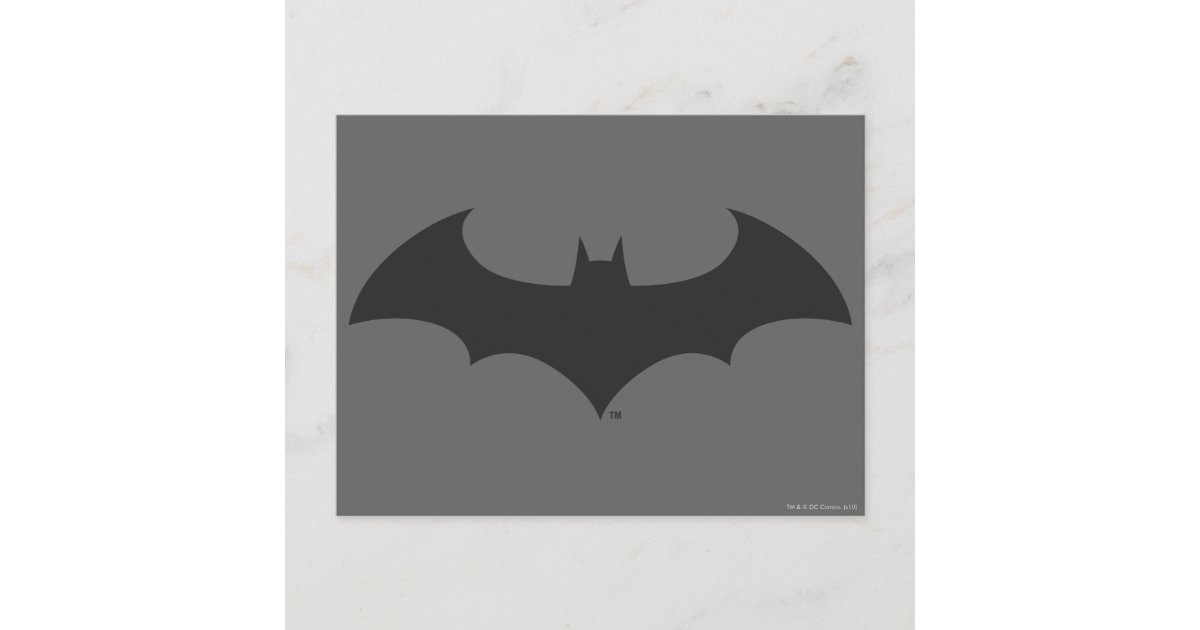 Batman Symbol | Simple Bat Silhouette Logo Postcard | Zazzle