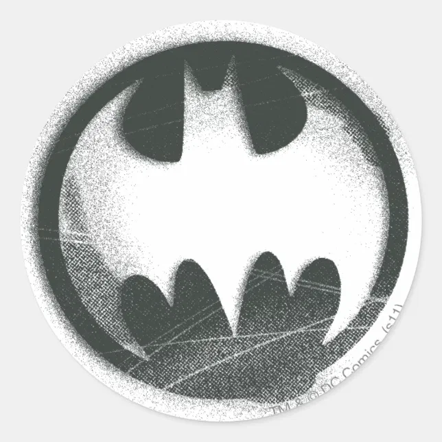 Batman Symbol | Spray Symbol Logo Classic Round Sticker | Zazzle