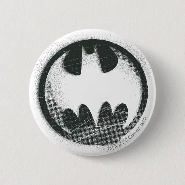 Batman Symbol | Spray Symbol Logo Pinback Button | Zazzle