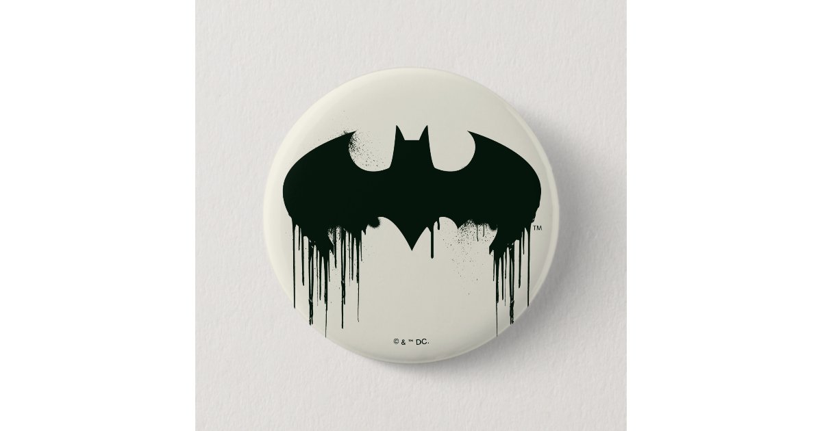 Batman Symbol | Spraypaint Logo Button | Zazzle