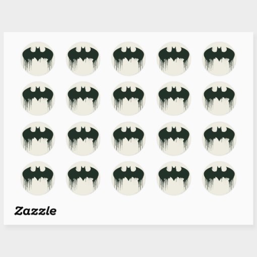 Batman Symbol | Spraypaint Logo Classic Round Sticker | Zazzle