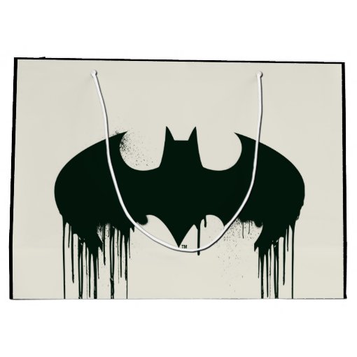 Batman Symbol | Spraypaint Logo Large Gift Bag | Zazzle