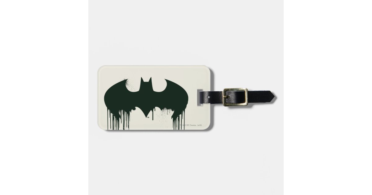 Batman Symbol | Spraypaint Logo Luggage Tag | Zazzle