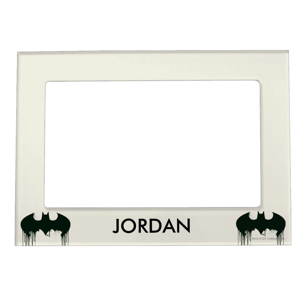 Batman Symbol | Spraypaint Logo Magnetic Photo Frame | Zazzle