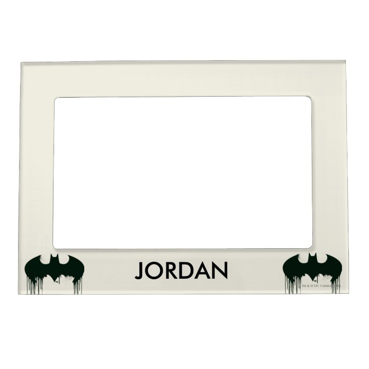 Batman Symbol | Spraypaint Logo Magnetic Photo Frame | Zazzle