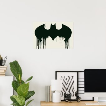 Batman Symbol | Spraypaint Logo Poster | Zazzle