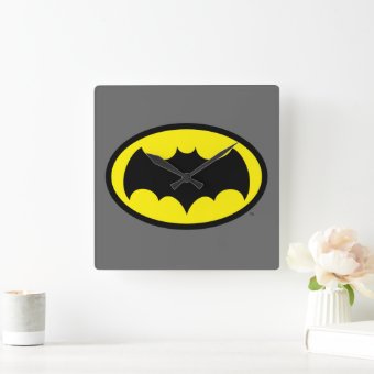 Batman Symbol Square Wall Clock | Zazzle