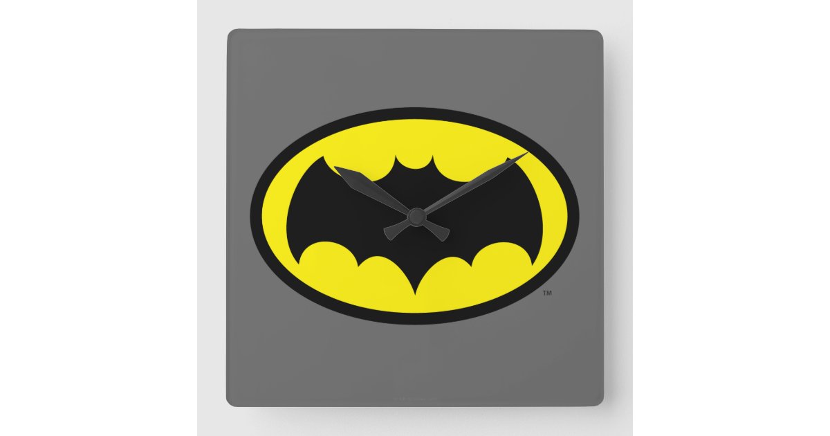 Batman Symbol Square Wall Clock | Zazzle
