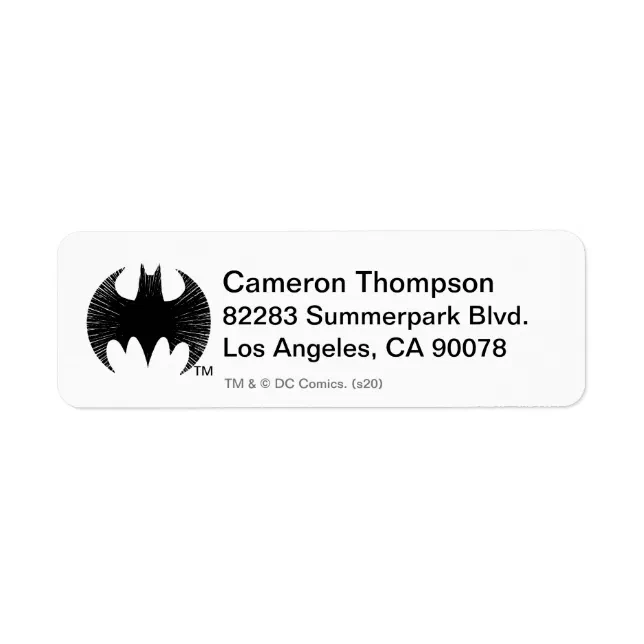 Batman Symbol | Streak Logo Label | Zazzle