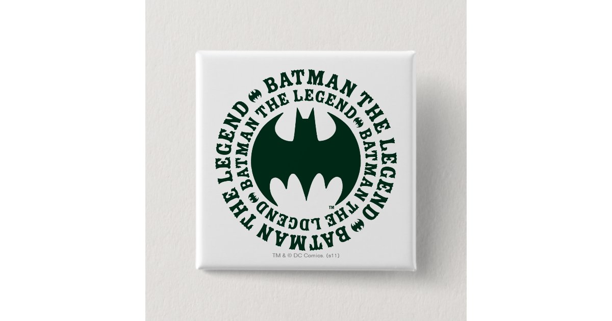 Batman Symbol | The Legend Logo Pinback Button | Zazzle
