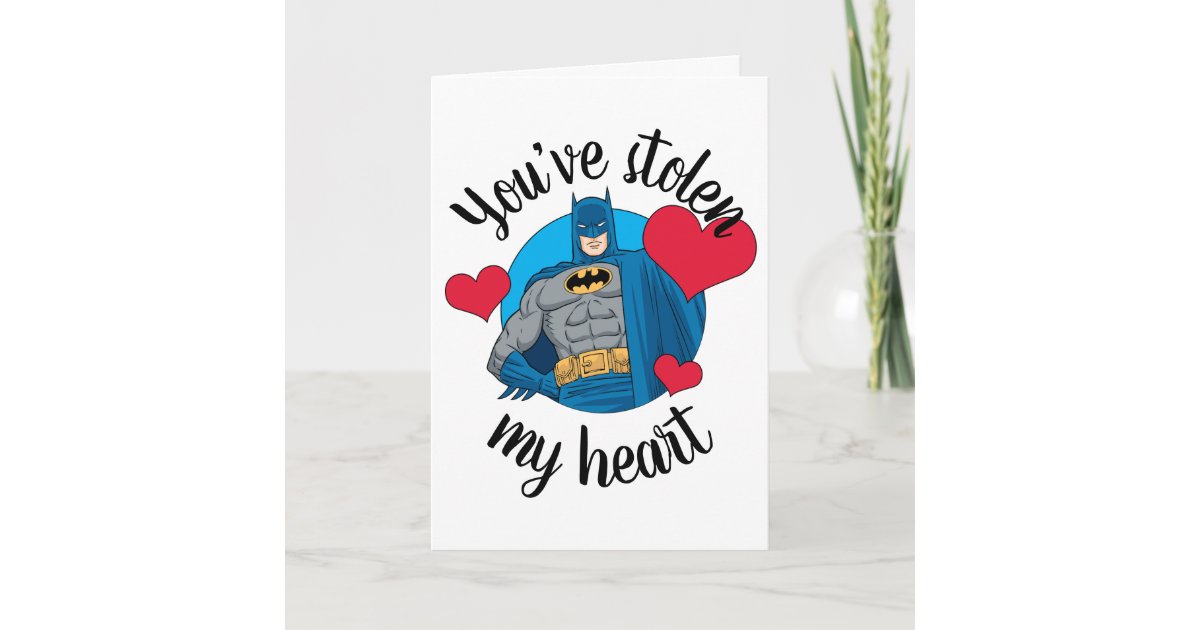 Batman Valentine | You've Stolen My Heart Holiday Card | Zazzle