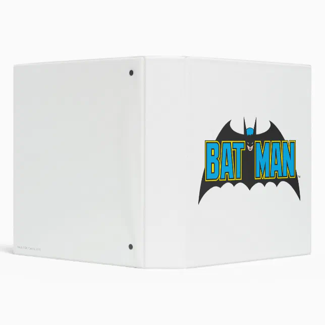Batman | Vintage Blue Black Logo Binder | Zazzle