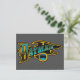 Batman | Vintage Turquoise Logo Postcard | Zazzle
