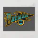 Batman | Vintage Turquoise Logo Postcard | Zazzle
