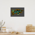 Batman | Vintage Turquoise Logo Poster | Zazzle
