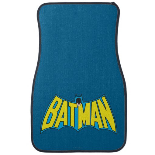 Batman | Vintage Yellow Blue Logo Car Mat | Zazzle