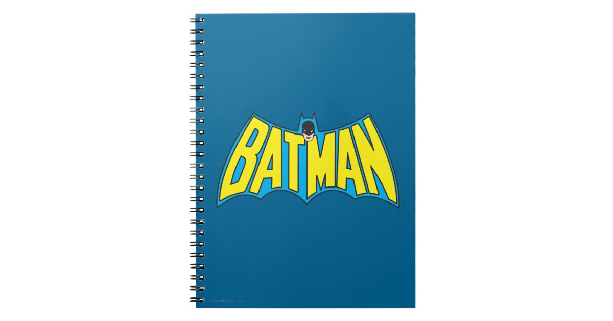 Batman | Vintage Yellow Blue Logo Notebook | Zazzle